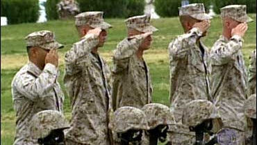 Pride And Tears At Marine Memorial - CBS News