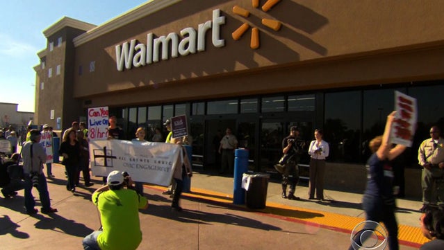 Protests at Walmart stores on Black Friday - CBS News