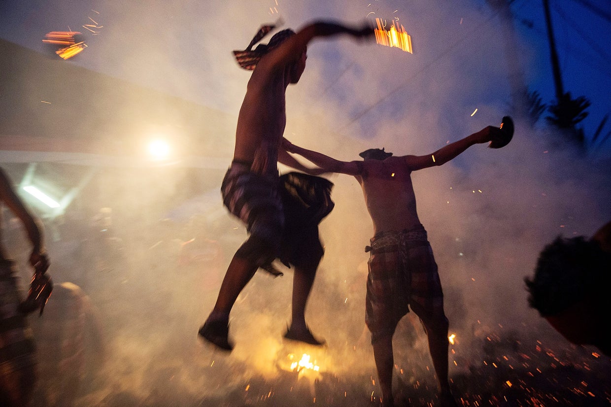 Bali fire festival - CBS News