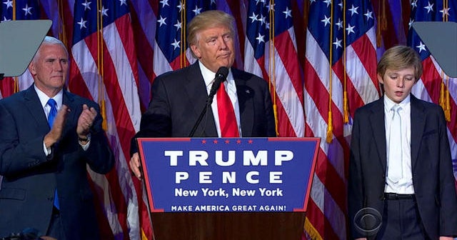 Victorious Trump asks for unity and guidance to unify America - CBS News