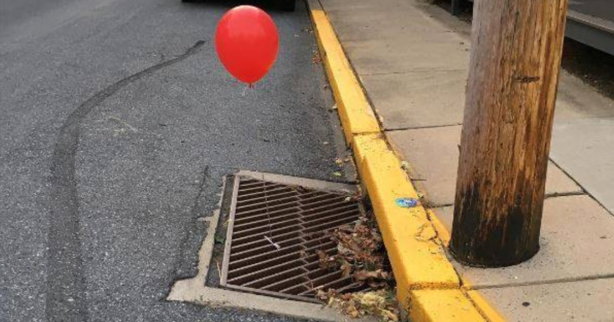 Pennsylvania police respond to red balloons tied to sewer grates - CBS News