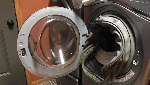 "It sounded like a bomb": Exploding washing machine knocks mom out ...