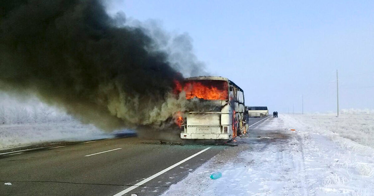 Dozens die as flames engulf bus in former Soviet state of Kazakhstan ...