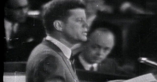 This Day In History: John F. Kennedy's moon shot speech - CBS News