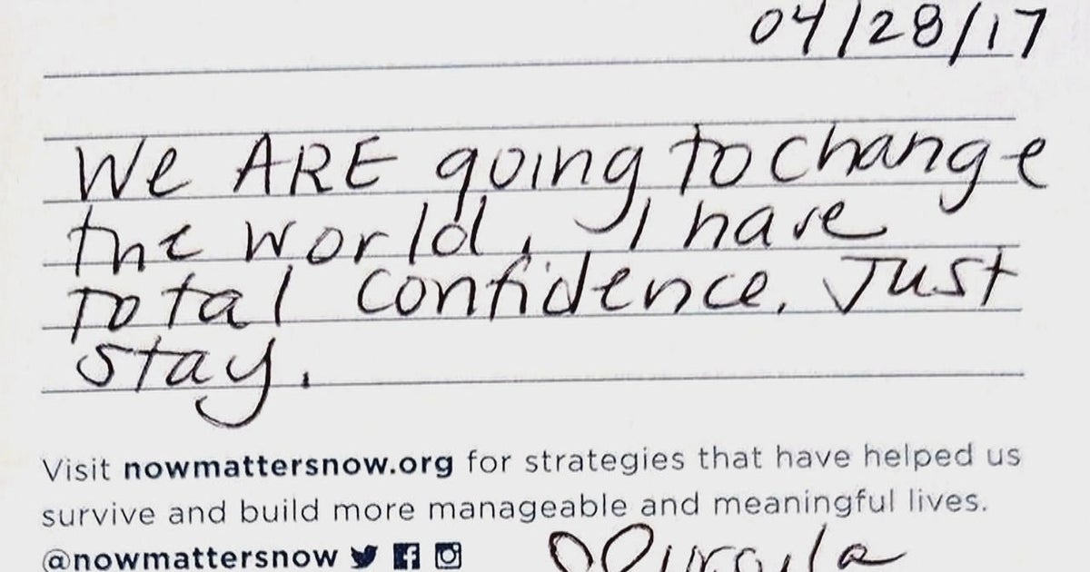 Reaching out: How caring letters help in suicide prevention - CBS News