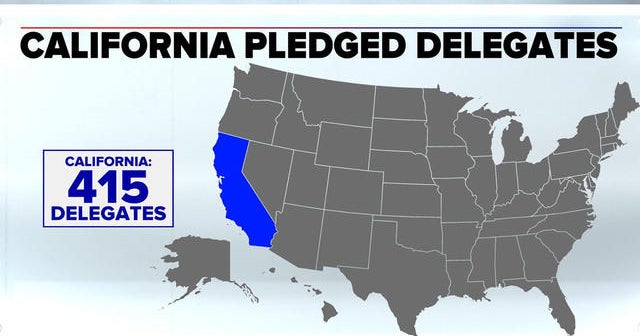 415 delegates at stake in California on Super Tuesday - CBS News