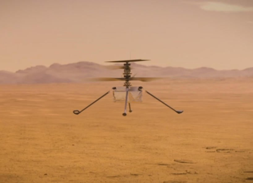 Mars helicopter reaches "major milestone" on flight to world