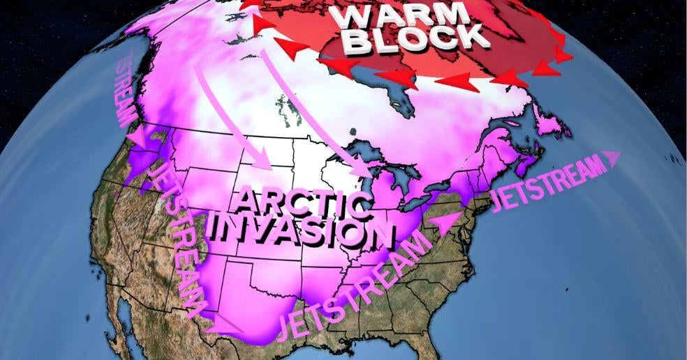 Polar vortex to unleash frigid Arctic blast - CBS News