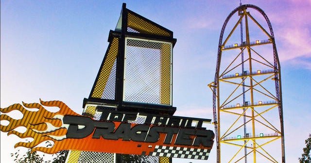 Feel the 120 mph rush of the Top Thrill Dragster roller coaster - CBS News