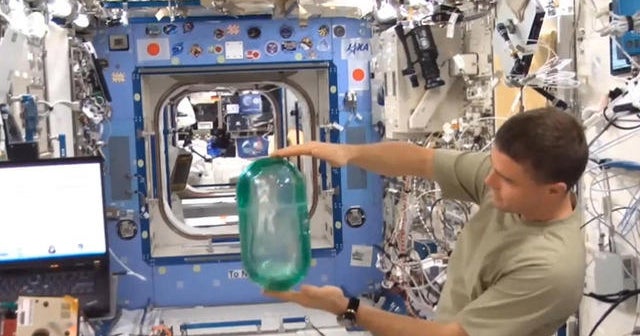 Watch: Water's strange behavior in space - CBS News
