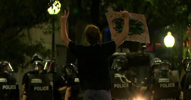 On the scene of violent protests in N.C. streets - CBS News