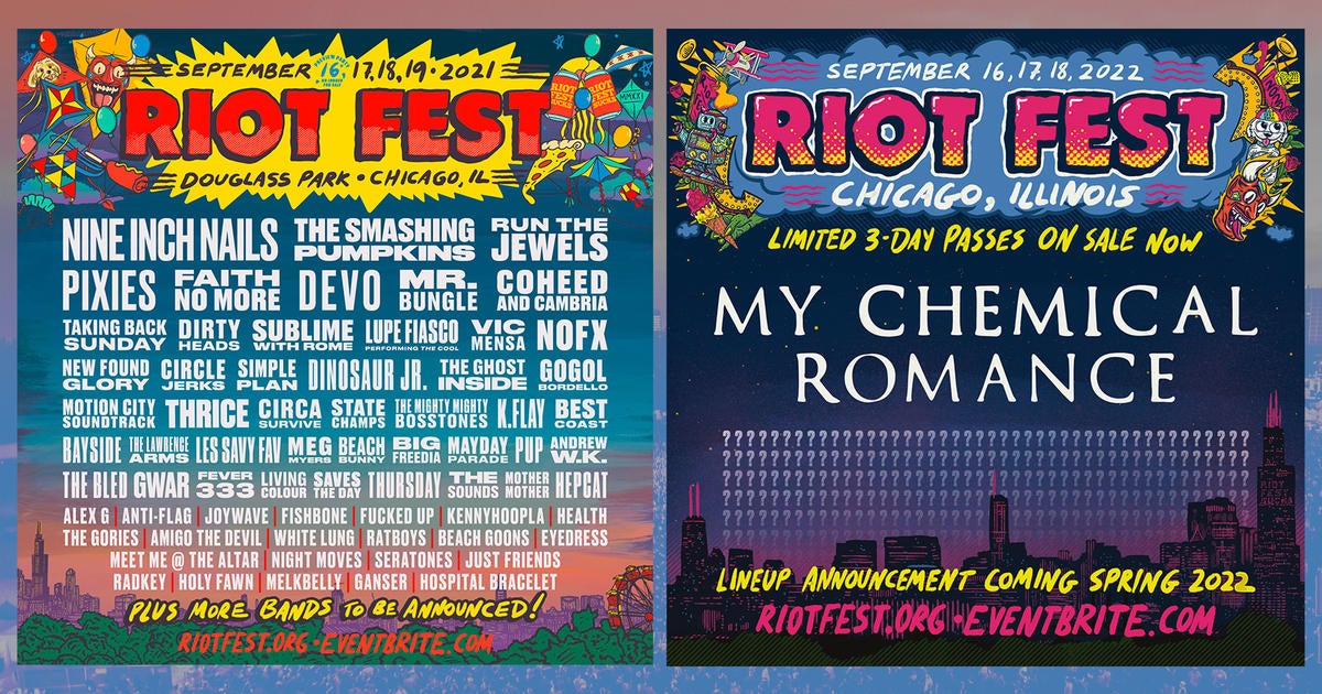 Riot Fest Lineup Announced For September Concerts In Douglass Park ...