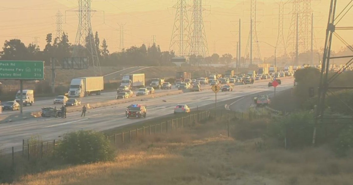 One Person Killed In Multivehicle Wreck on 605 Freeway In Whittier - CBS Los Angeles