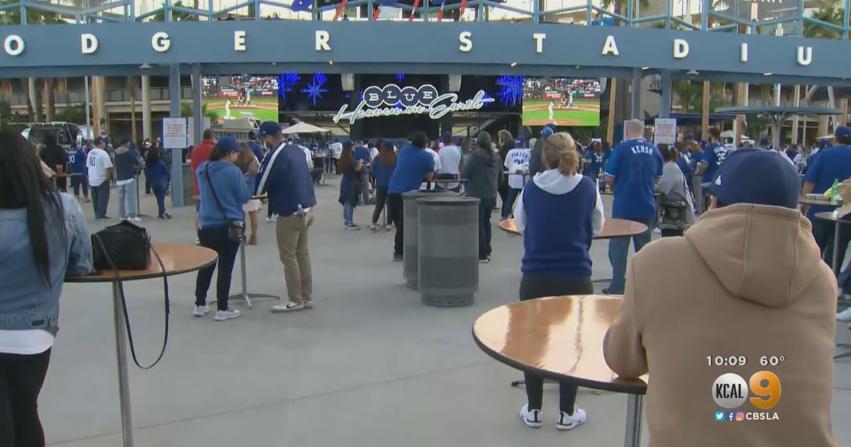 Dodger Fans Packed Centerfield Plaza And Field Perimeter For Game 2 Of ...