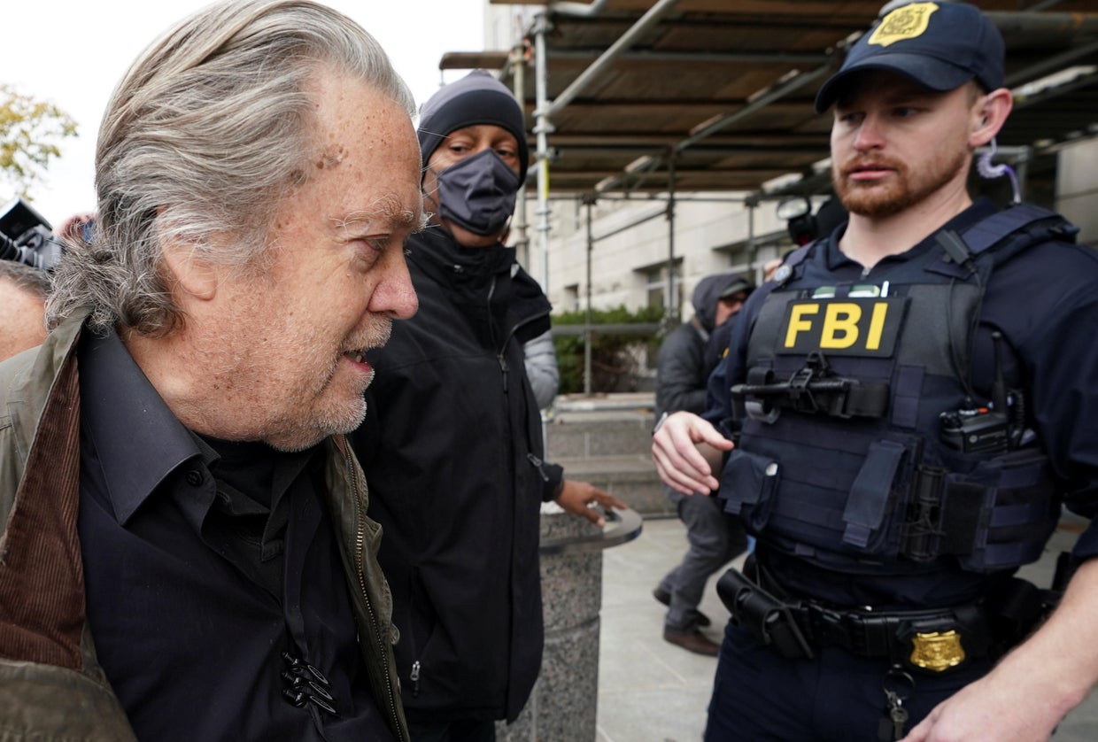 Steve Bannon released after surrendering to face criminal contempt of ...