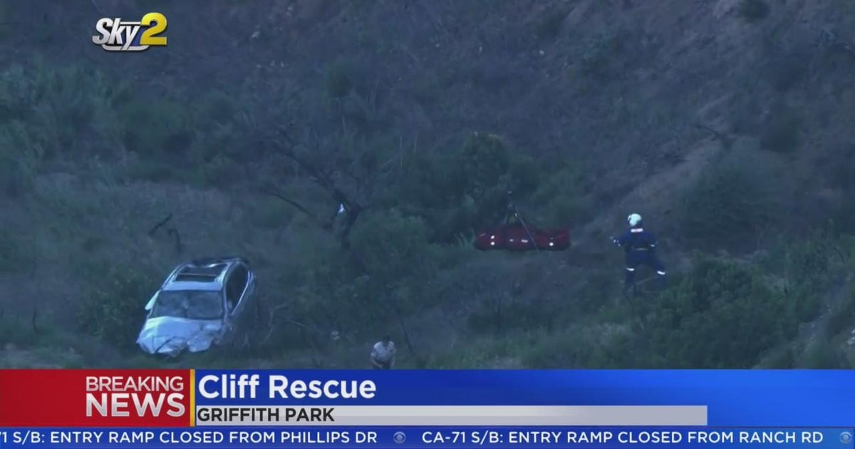 Car tumbles hundreds of feet down cliff in Griffith Park - CBS Los Angeles